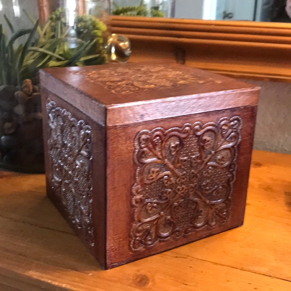 Storage & Organization | Embossed Brown Box | Poshmark